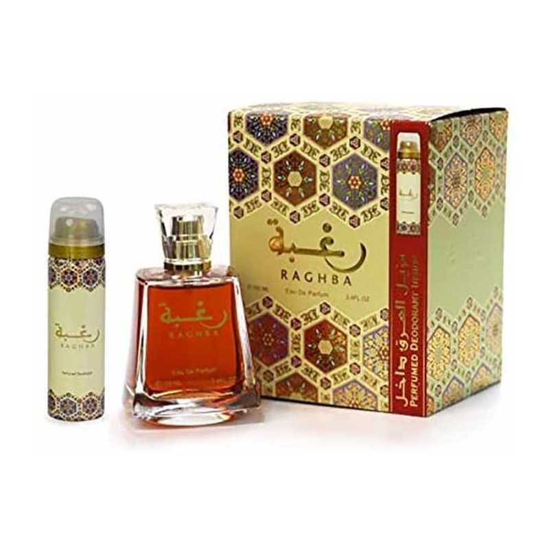 Lattafa raghba eau de parfum 100ml + deodorant 125ml